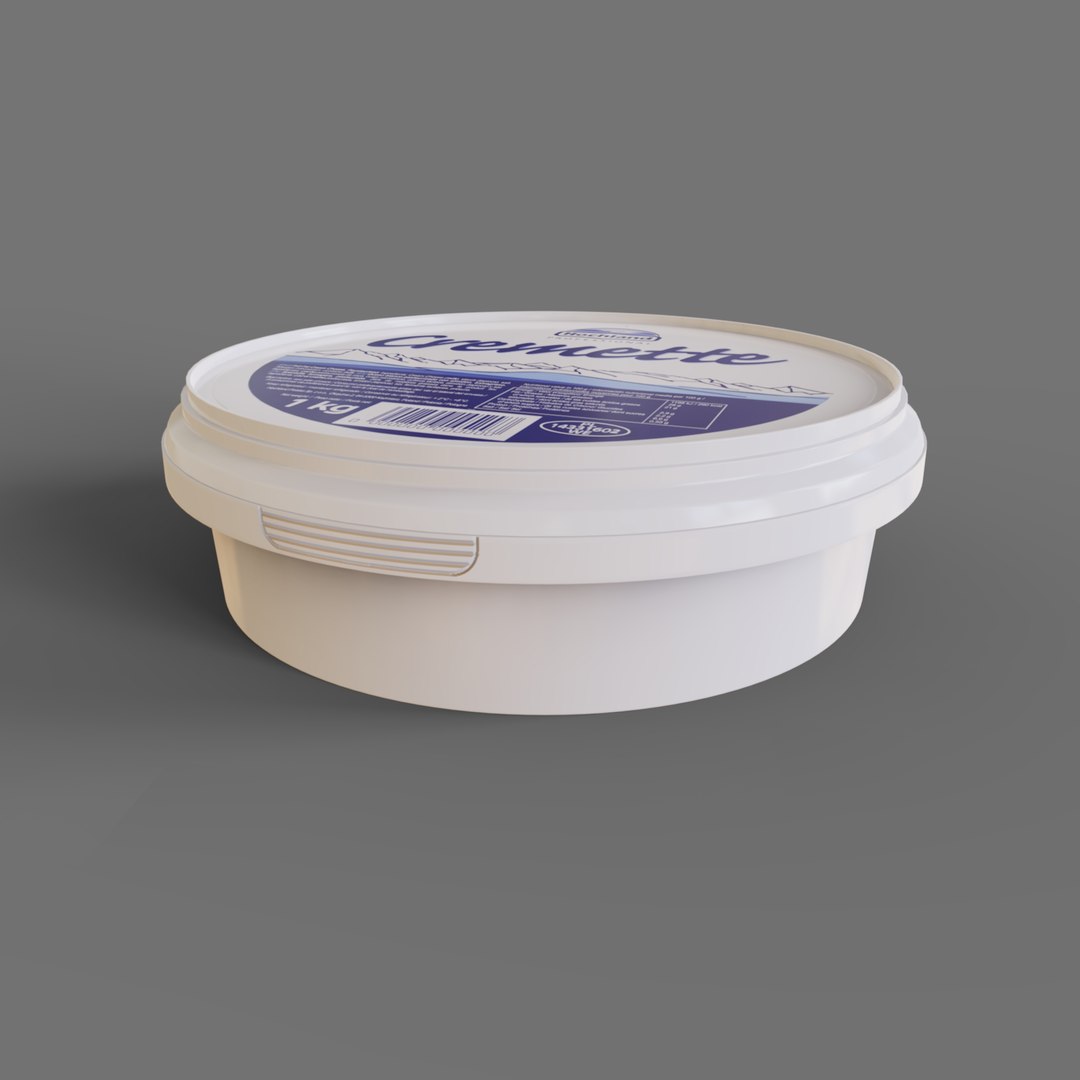 3D Cheese Hochland Cremette 1kg - TurboSquid 2219134