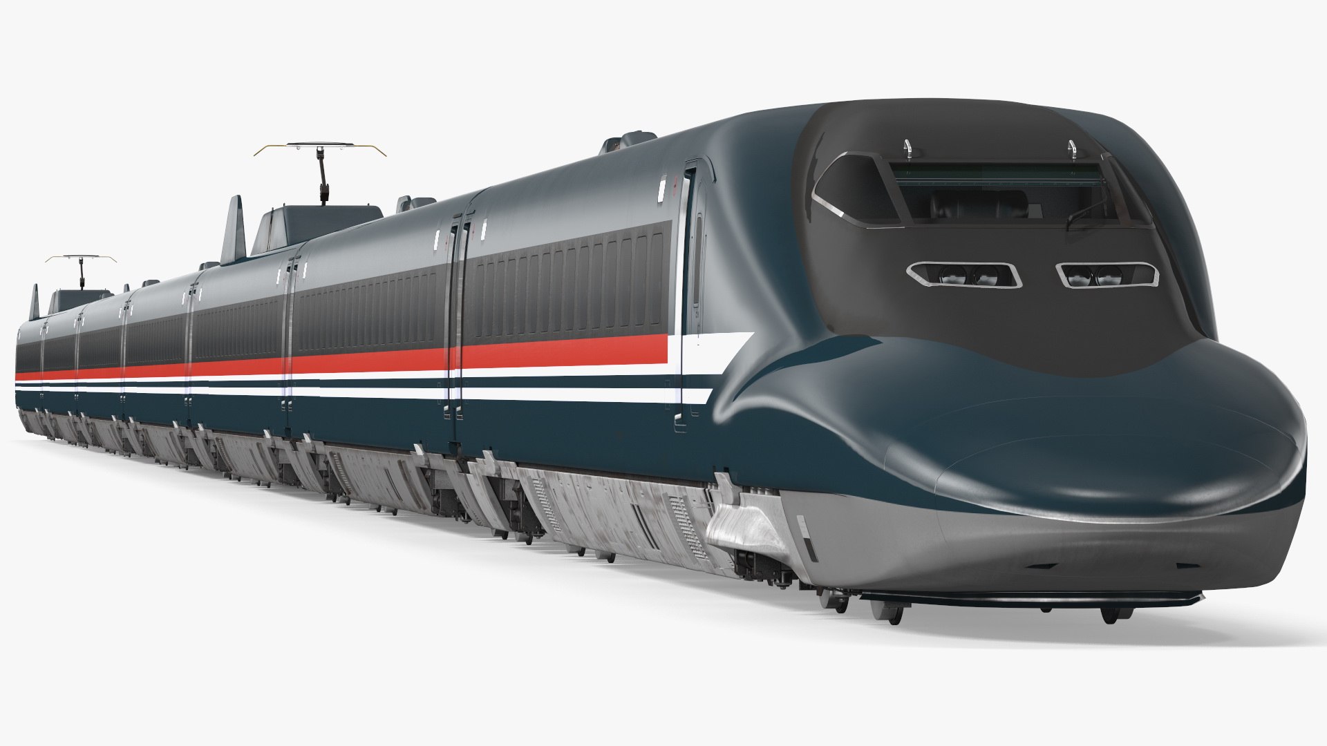 3D model High Speed Bullet Train Rigged - TurboSquid 1875670