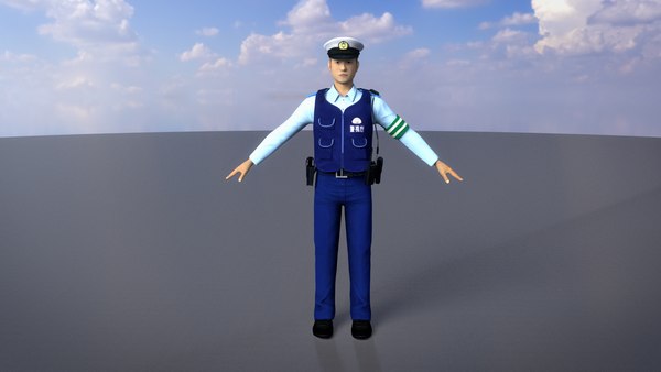modelo 3d Policía japonesa 0002 - TurboSquid 2253979