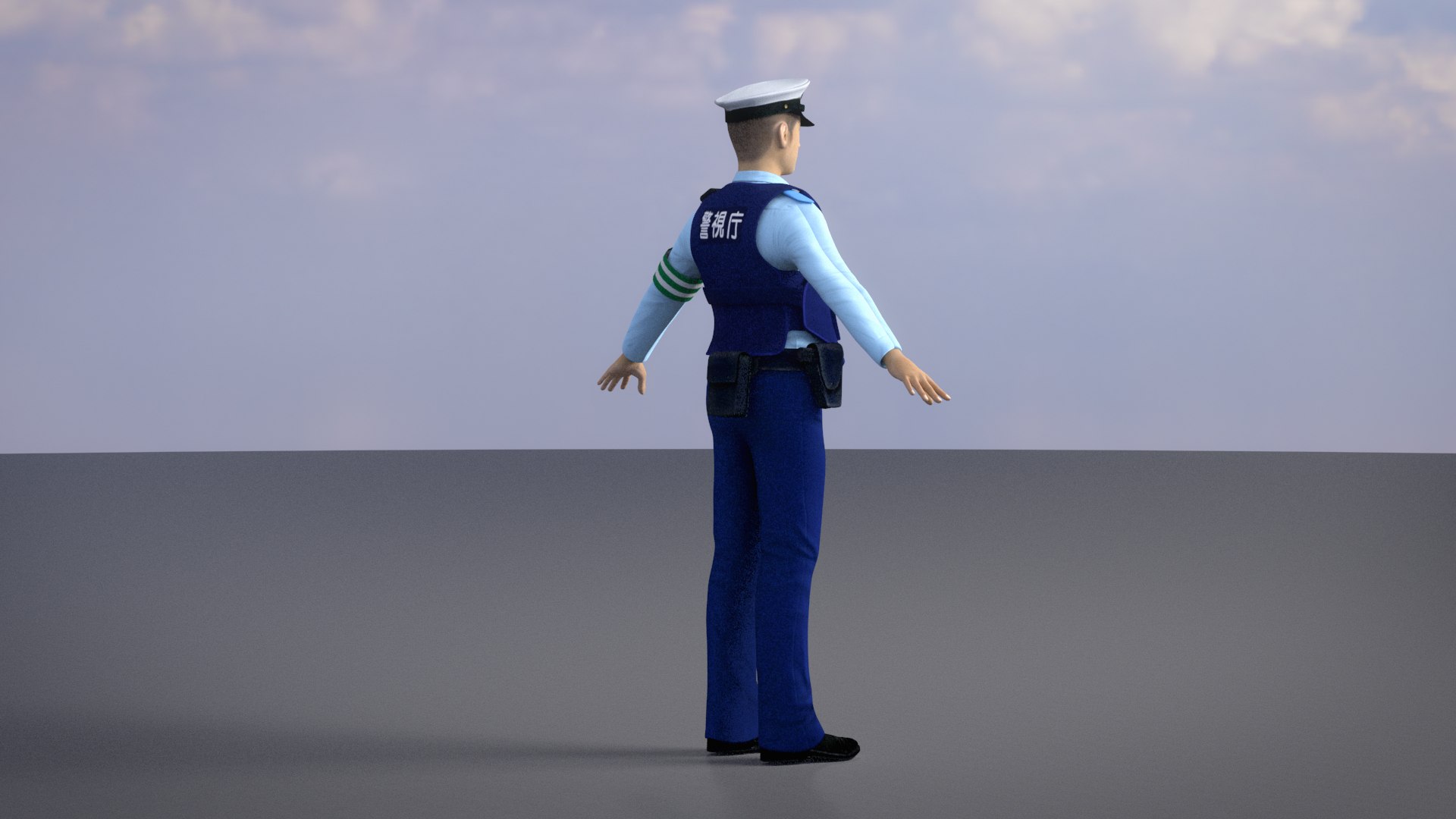 Japanese Police 0002 3D Model - TurboSquid 2253979