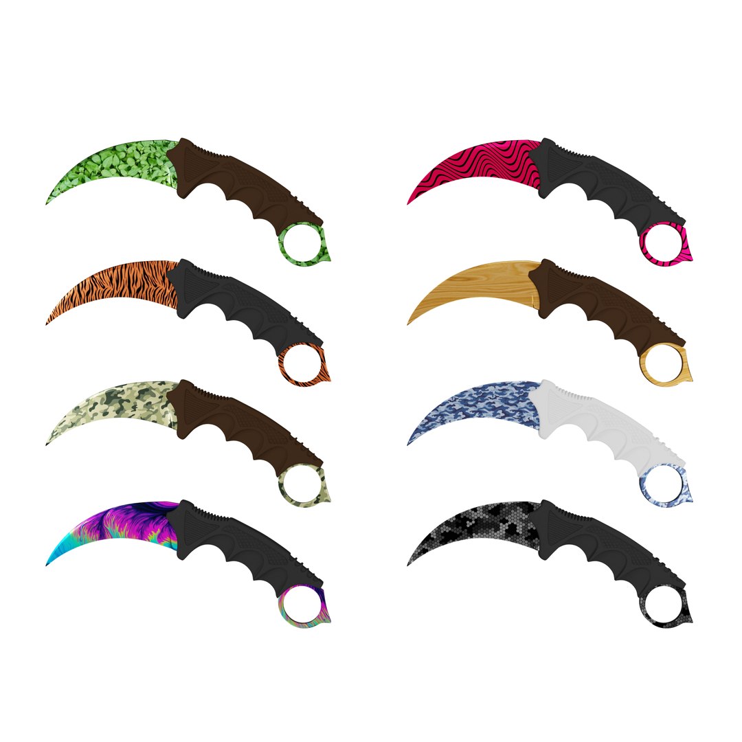 Karambit Camo Collection 3D Model - TurboSquid 1947828