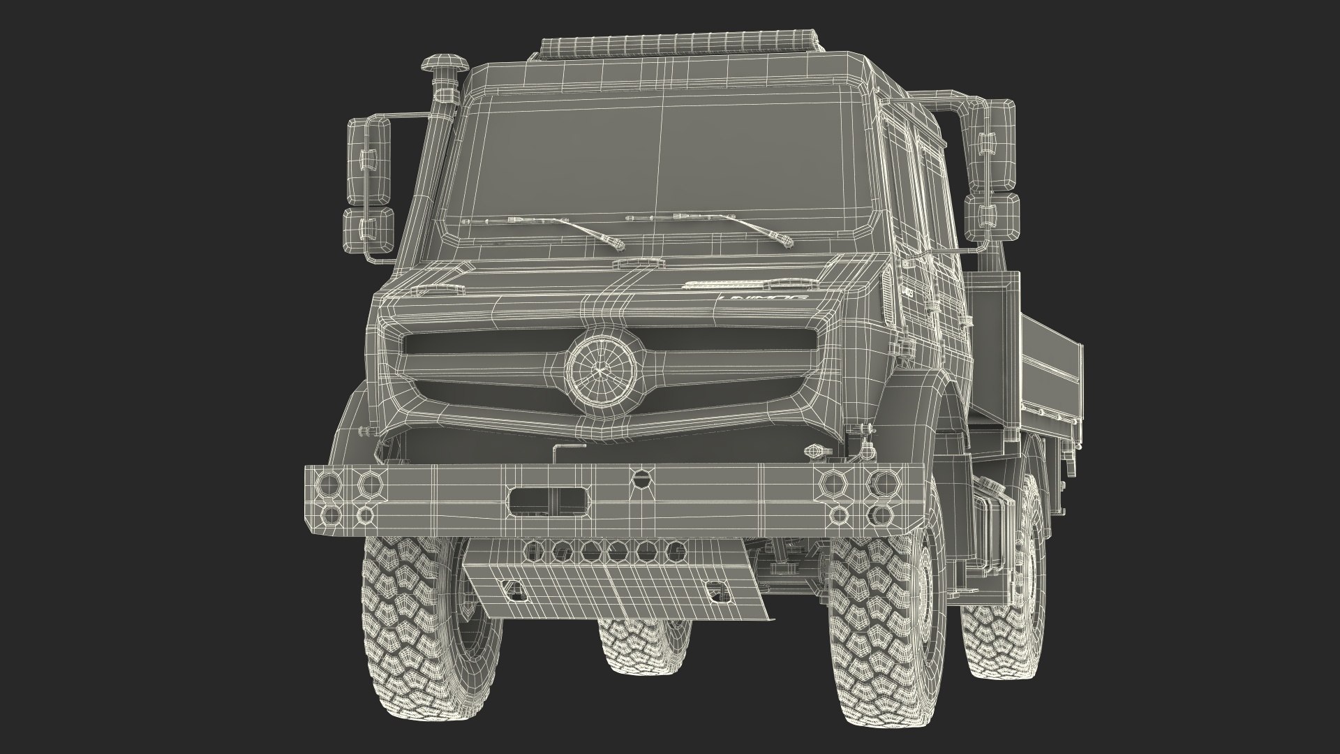 Mercedes Benz Unimog 4023 Off Road Vehicle Simple Interior 3D model ...