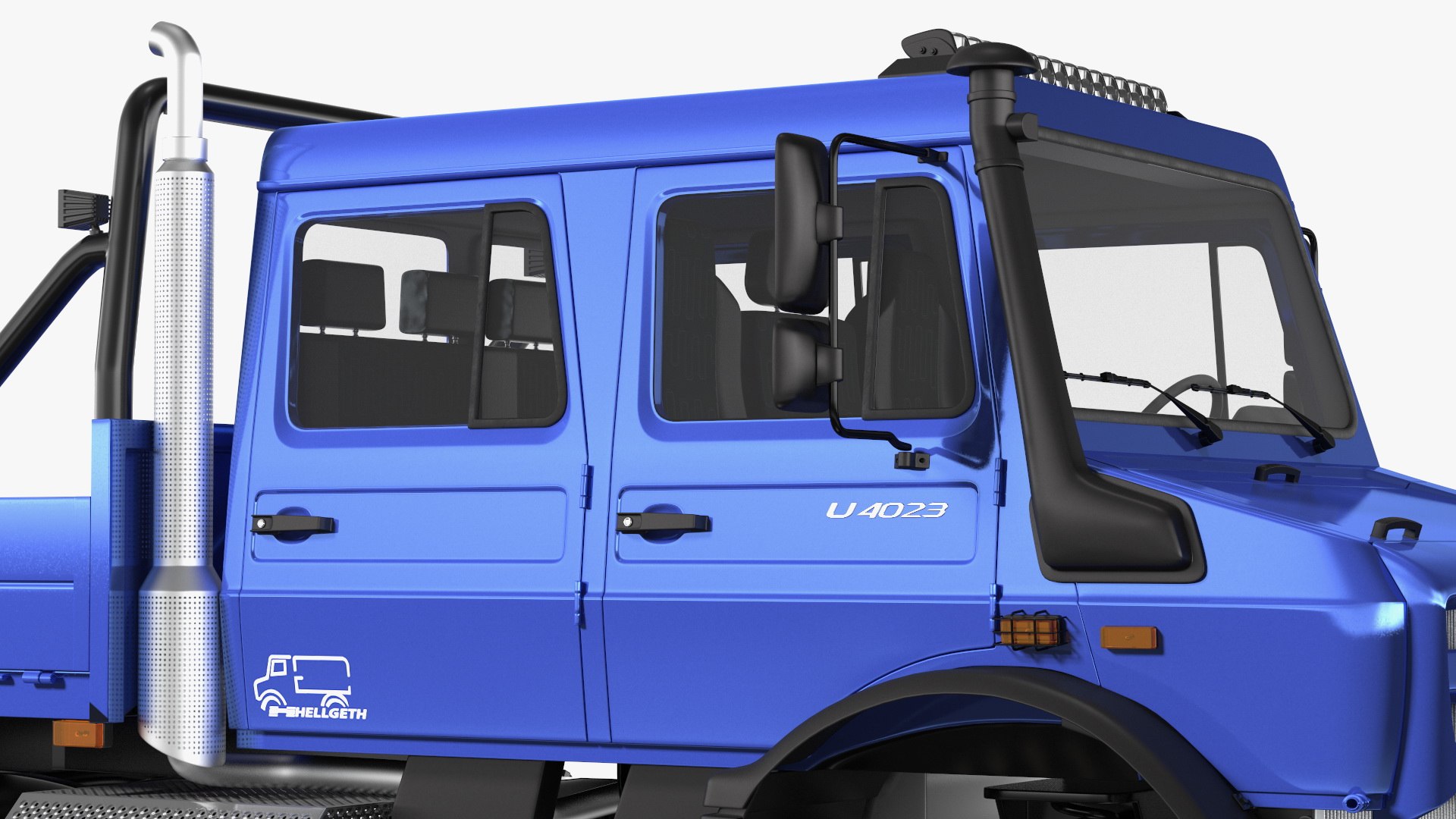 Mercedes Benz Unimog 4023 Off Road Vehicle Simple Interior 3D model ...