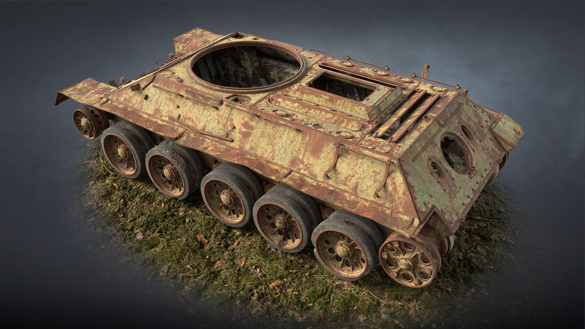 Tank T-34-85 Rusted 3D model - TurboSquid 1840014