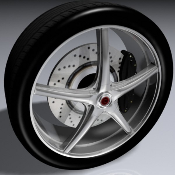 3d car wheel tire model