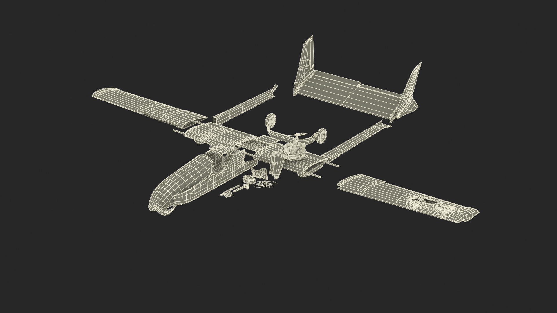 3D Mugin 5 Drone Crashed Model - TurboSquid 2223774
