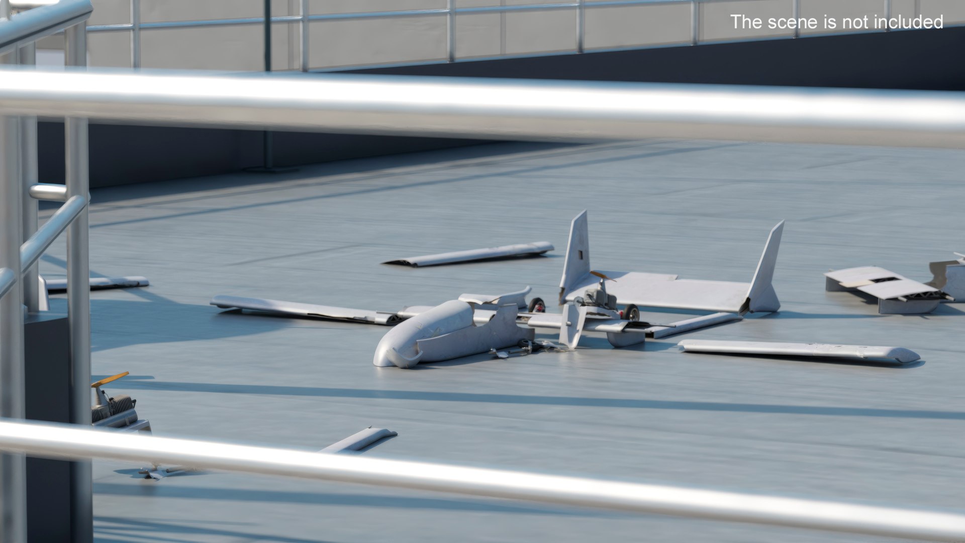 3D Mugin 5 Drone Crashed Model - TurboSquid 2223774