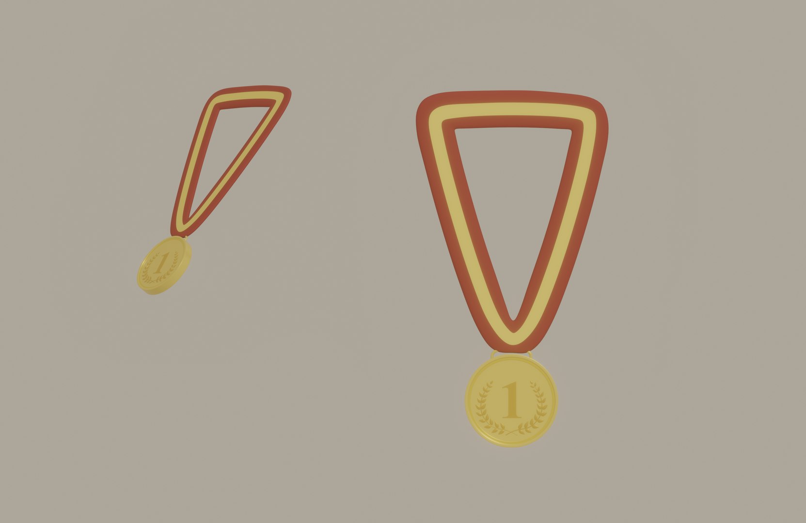 3D Gold Medal Award Model - TurboSquid 2196590