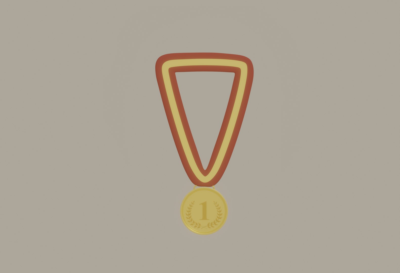 3D Gold Medal Award Model - TurboSquid 2196590