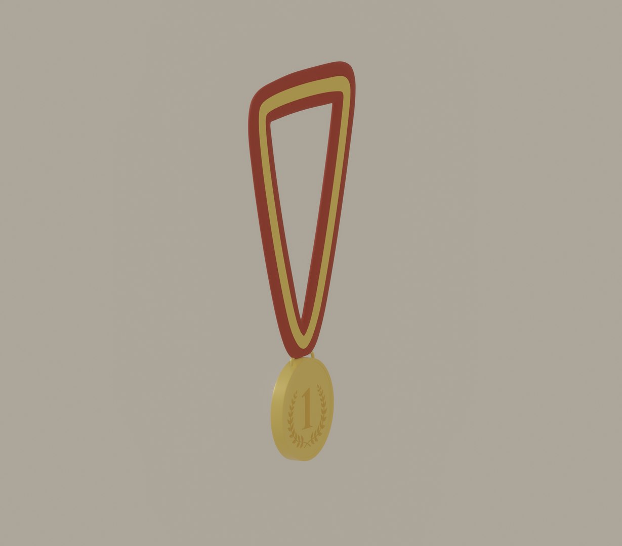 3D Gold Medal Award Model - TurboSquid 2196590