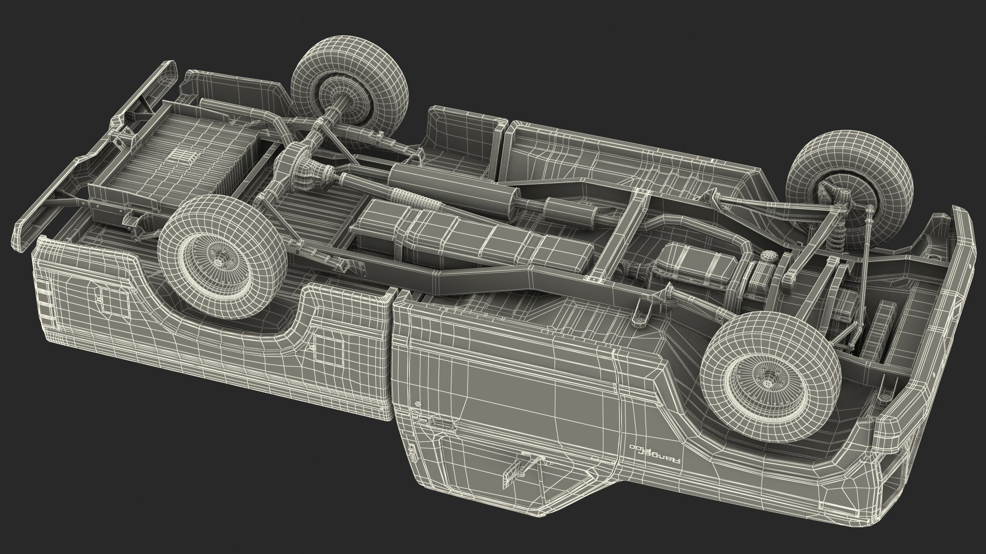 3D Ford Ranger F100 1980 Pickup Orange Simple Interior - TurboSquid 1853411