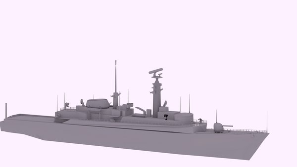 modelo 3d HMS Antelope Lowpoly - TurboSquid 1275541