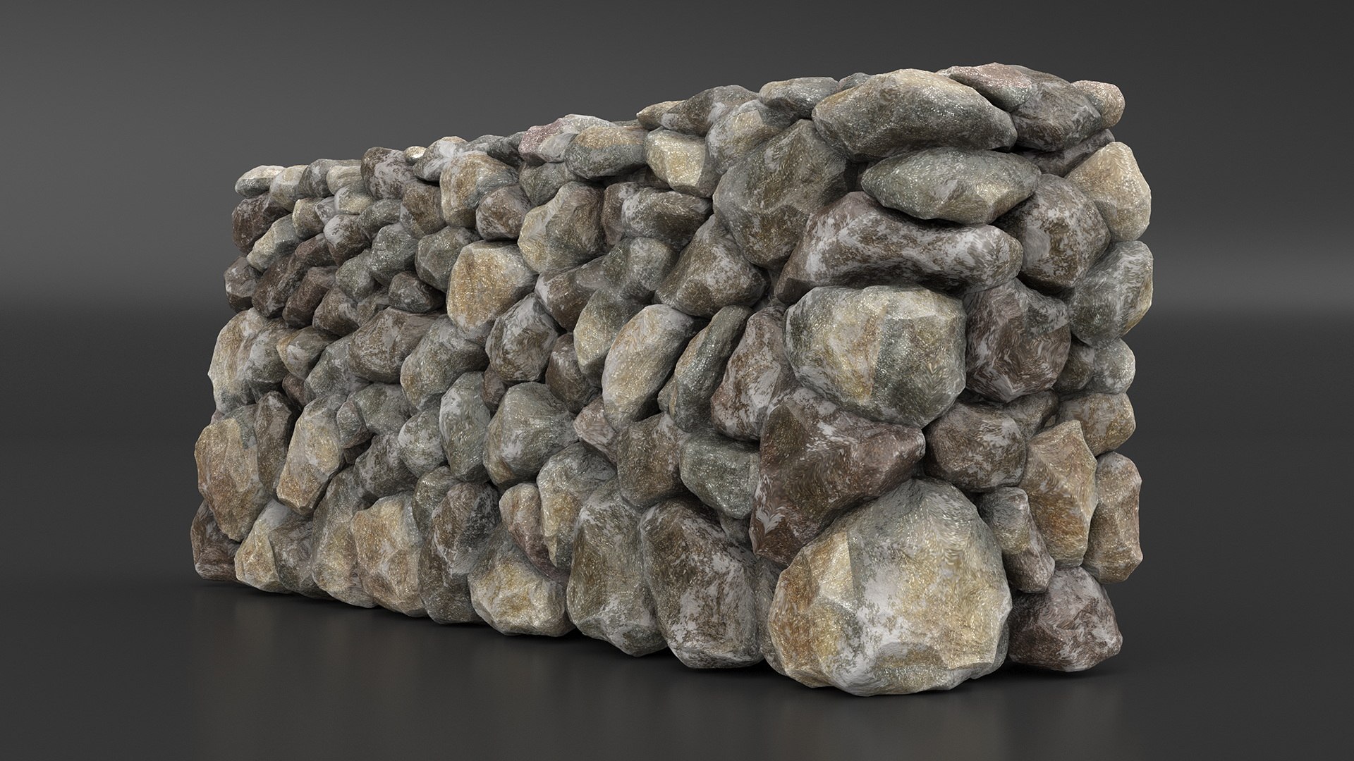 3D Stone Block Fence - TurboSquid 2288488