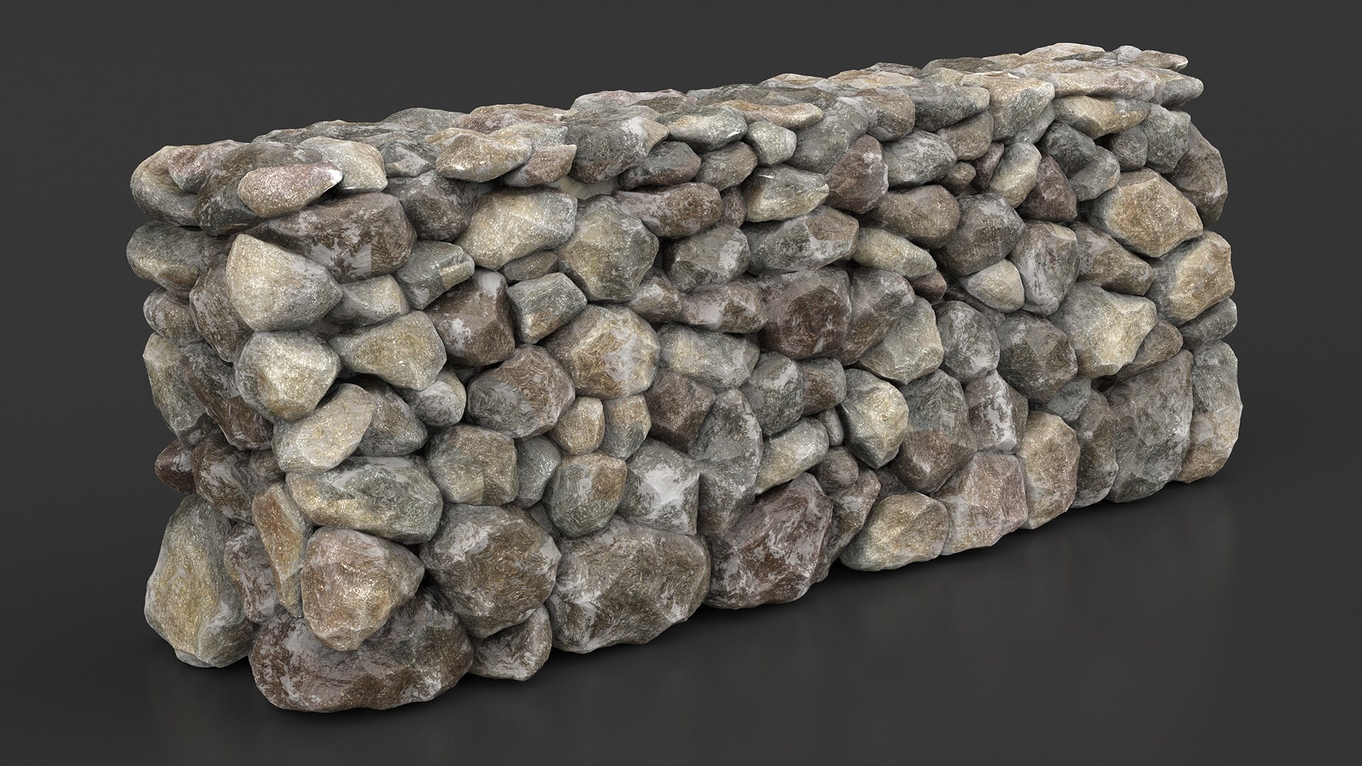 3D Stone Block Fence - TurboSquid 2288488