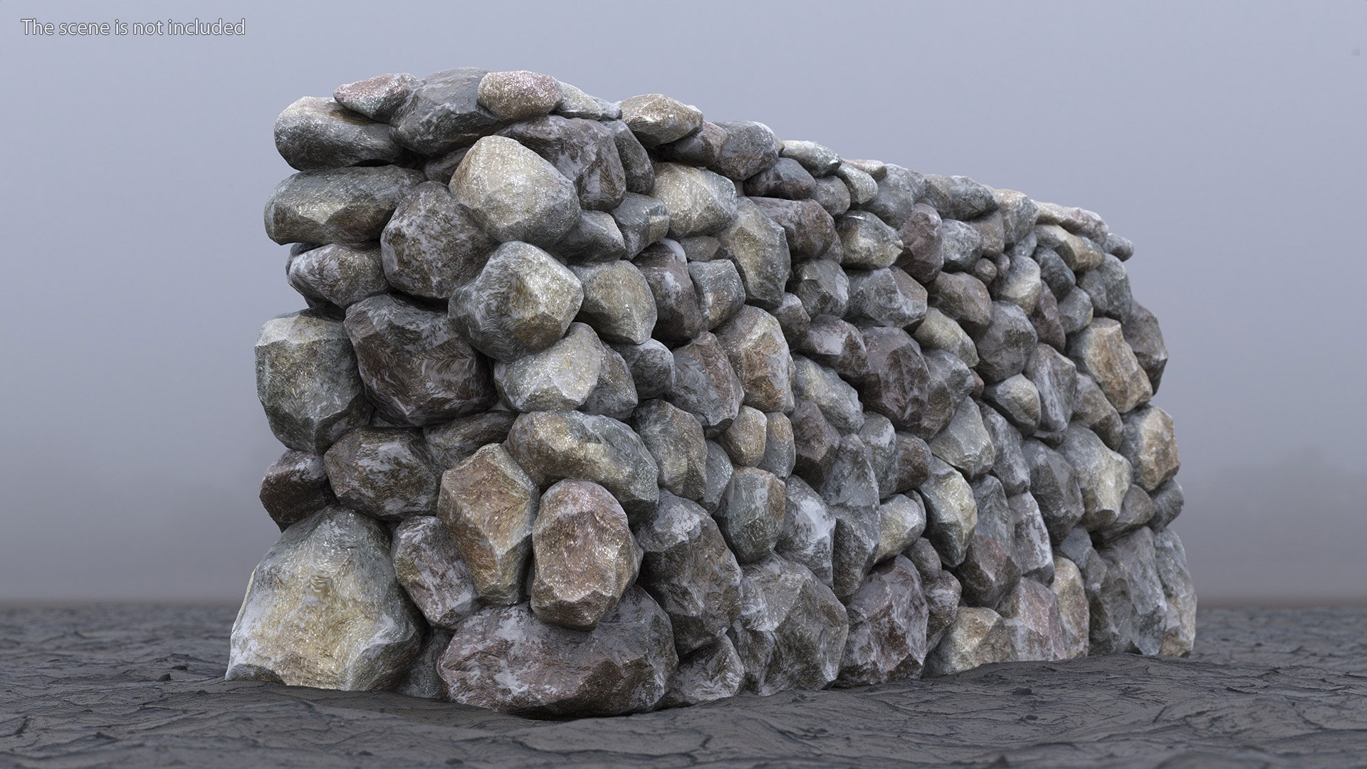 3D Stone Block Fence - TurboSquid 2288488