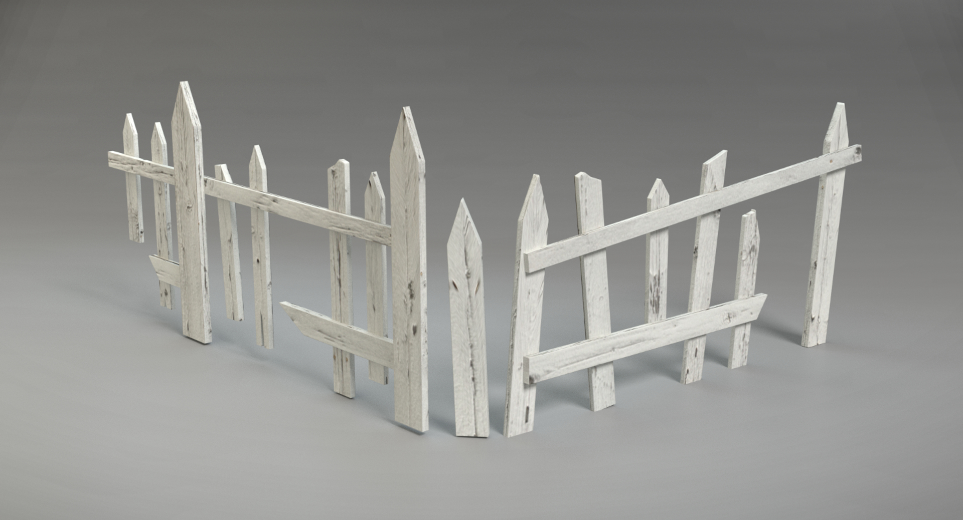 Broken Fence Obj