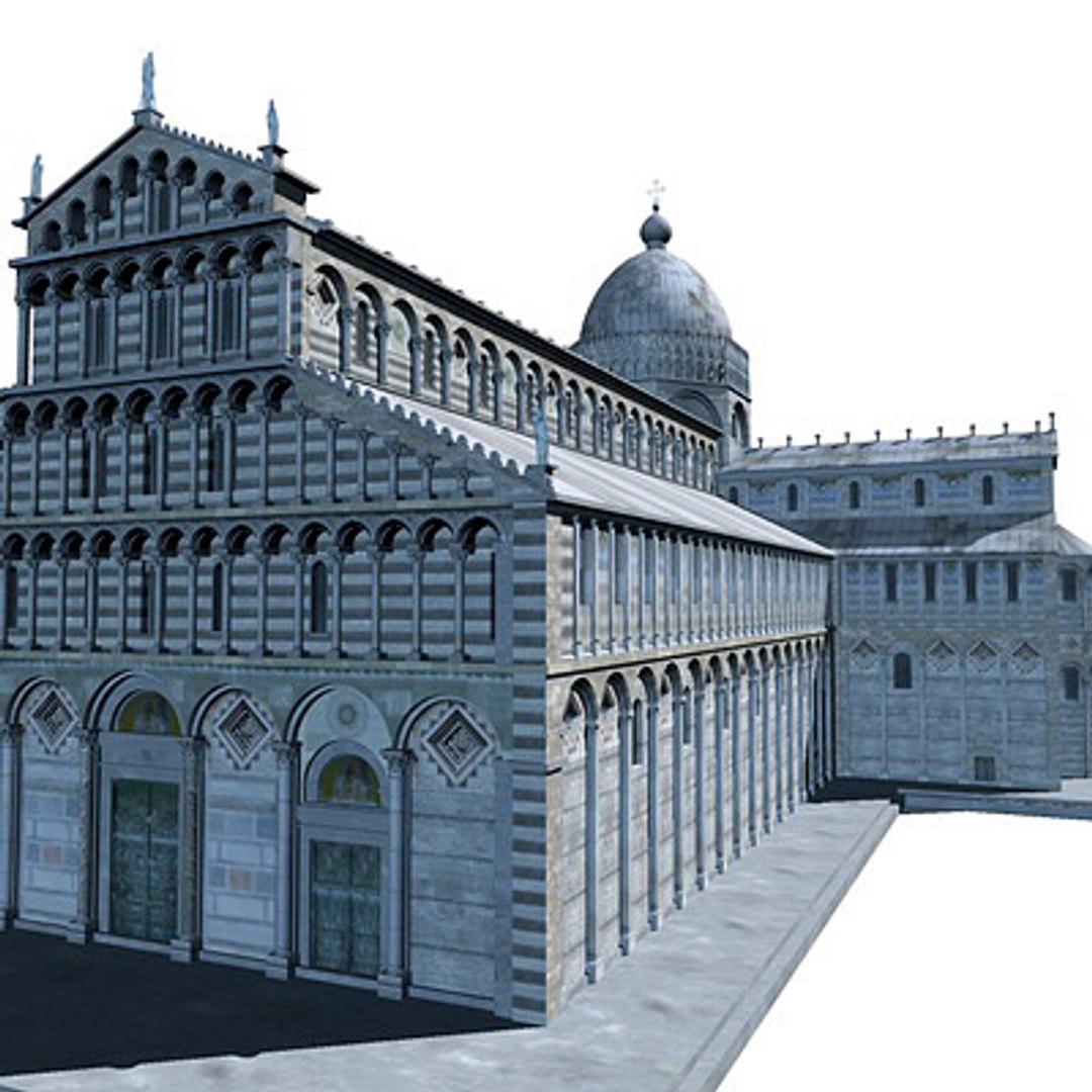 Tower Cathedral Pisa 3d Model