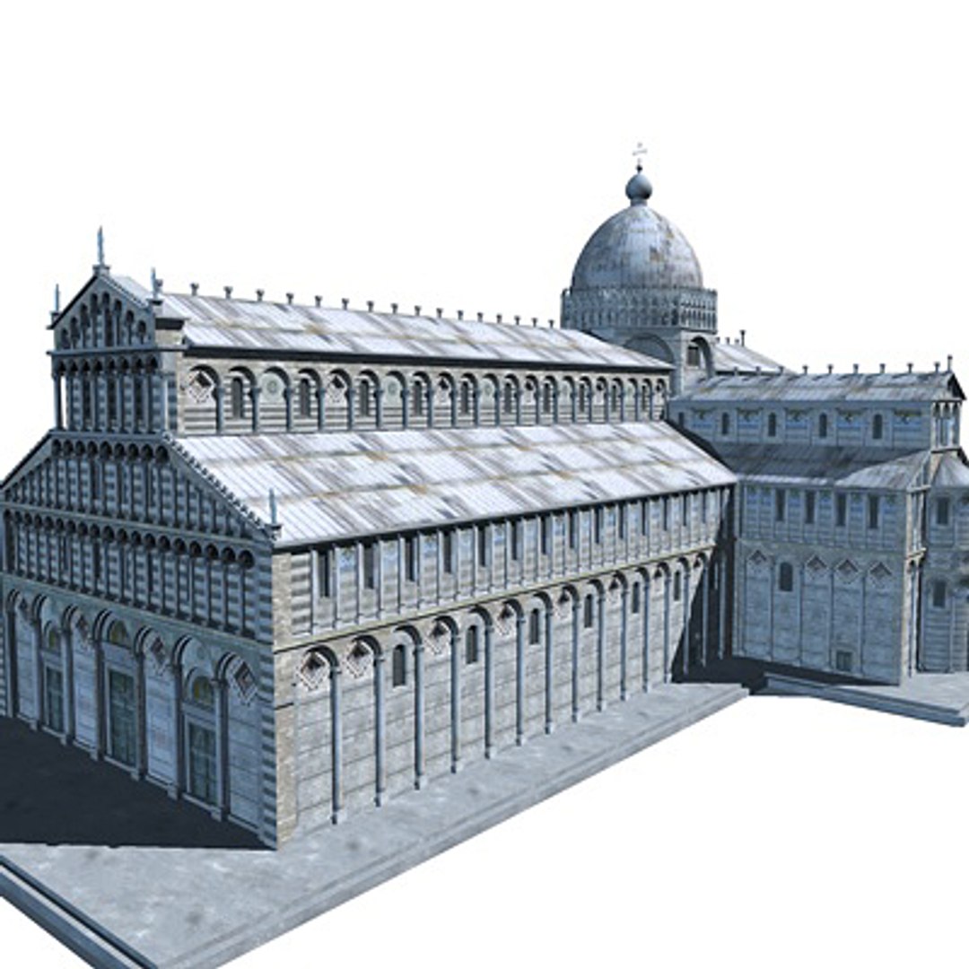 Tower Cathedral Pisa 3d Model