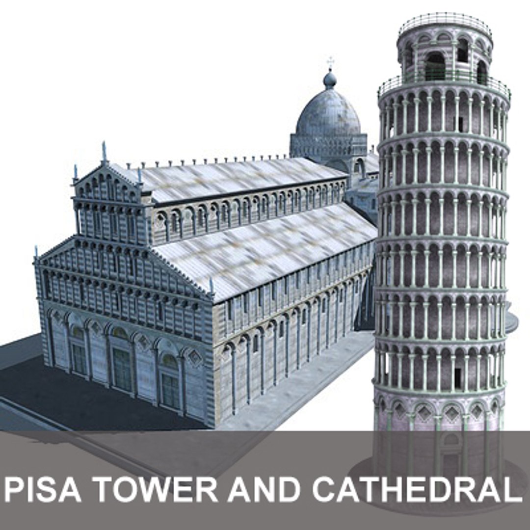 Tower Cathedral Pisa 3d Model