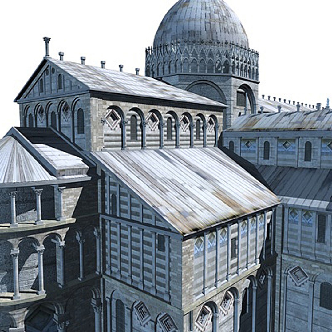 Tower Cathedral Pisa 3d Model