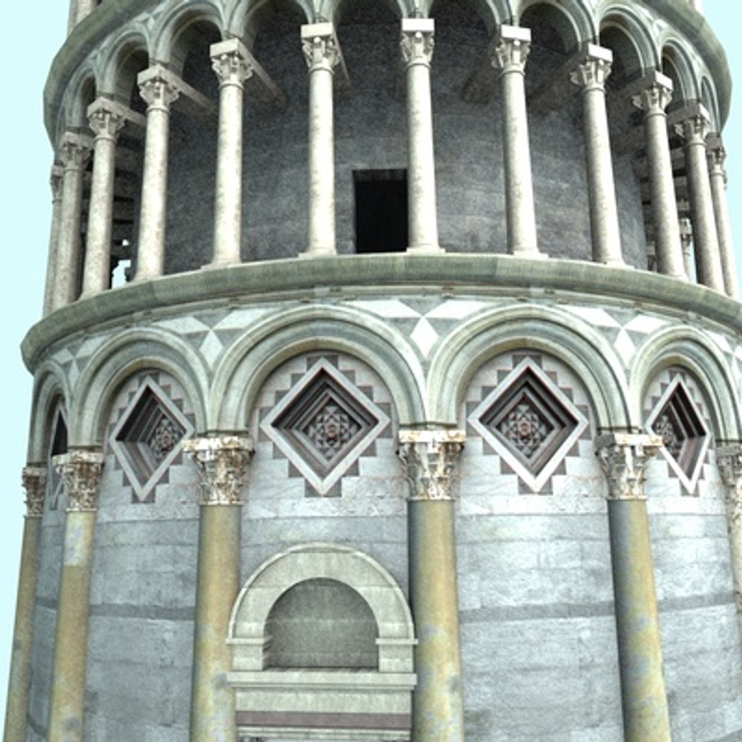 Tower Cathedral Pisa 3d Model