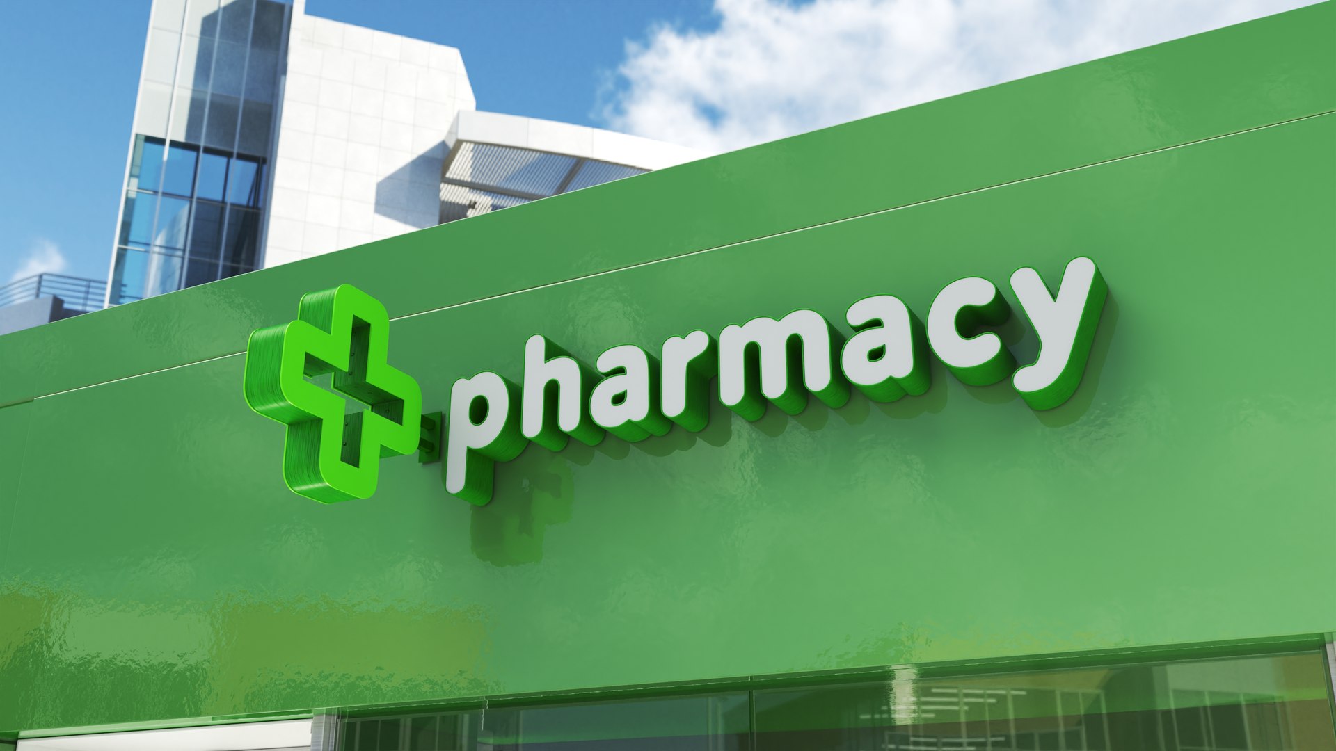 3D Pharmacy Sign model - TurboSquid 2092934