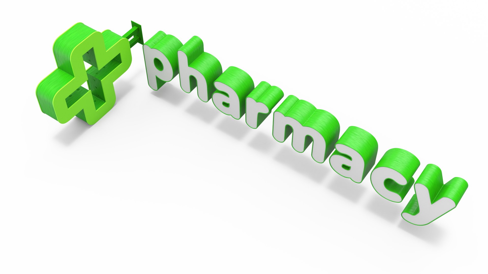 modelo 3d Pharmacy Sign - TurboSquid 2092934