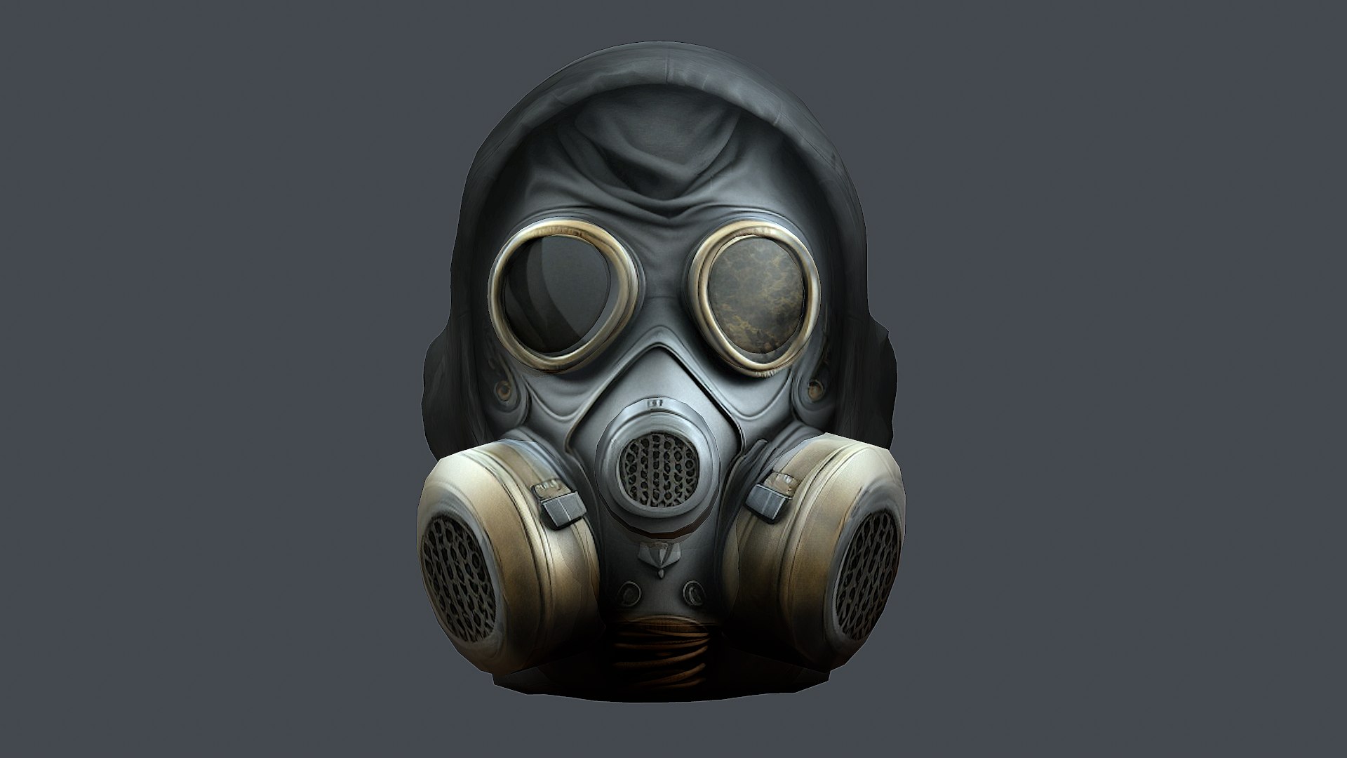 3D Gas Mask Protection Futuristic Isolated Equipment Model - TurboSquid ...