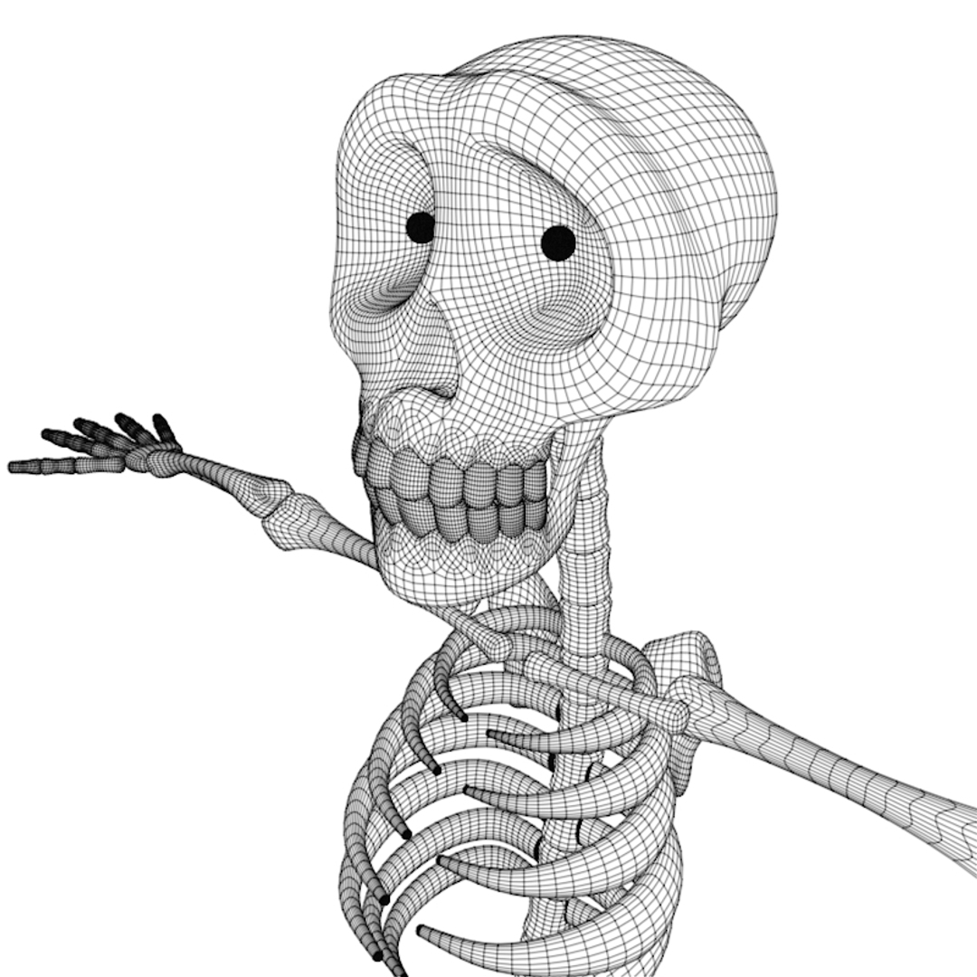 skeleton toon c4d