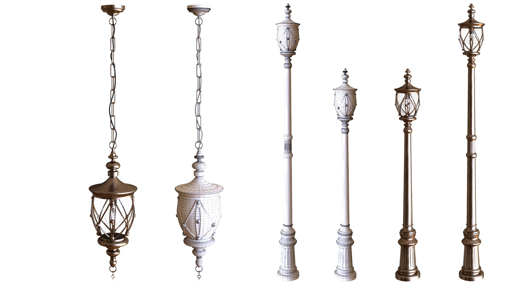 Exterior Light Set 001 Low-poly 3d Model 3D model - TurboSquid 1764999