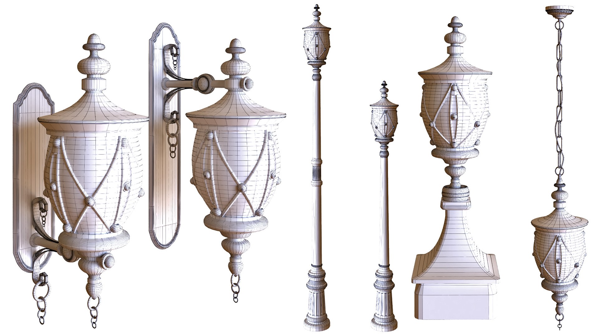 Exterior Light Set 001 Low-poly 3d Model 3D model - TurboSquid 1764999