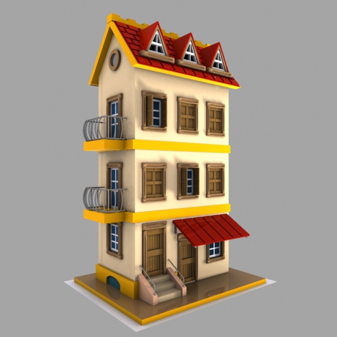 3ds Max Cartoon House Toon