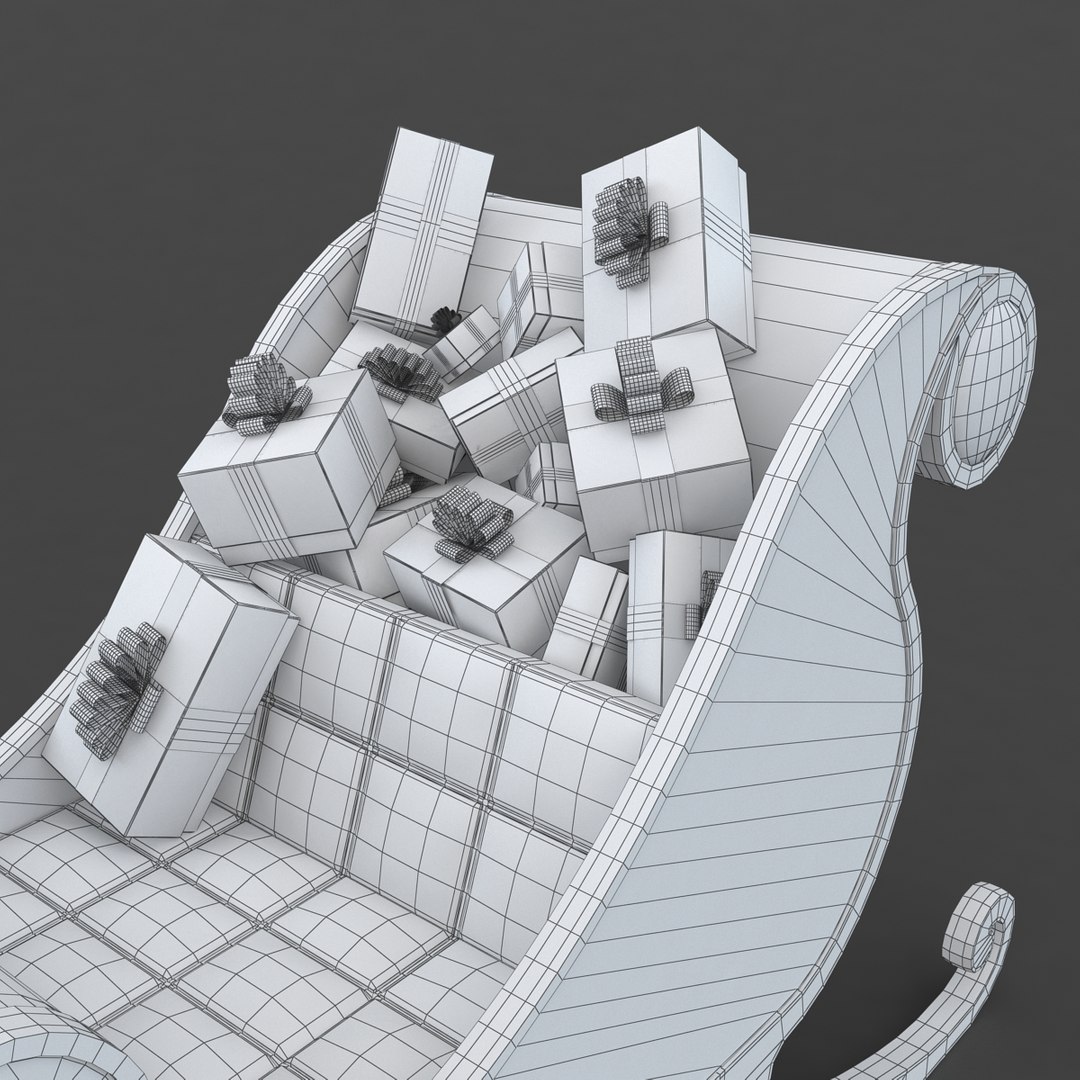 Sledge Santa Gifts 3D Model - TurboSquid 1219052