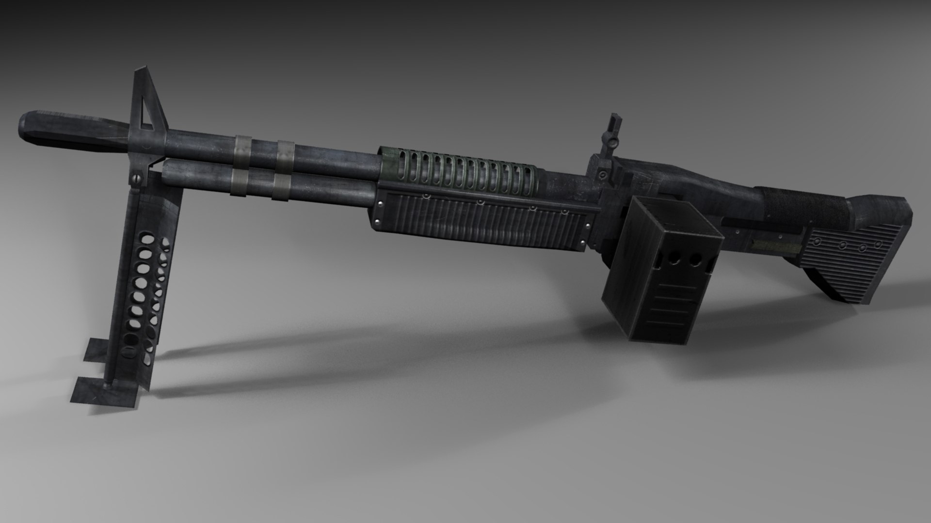Machine Gun 3d Max