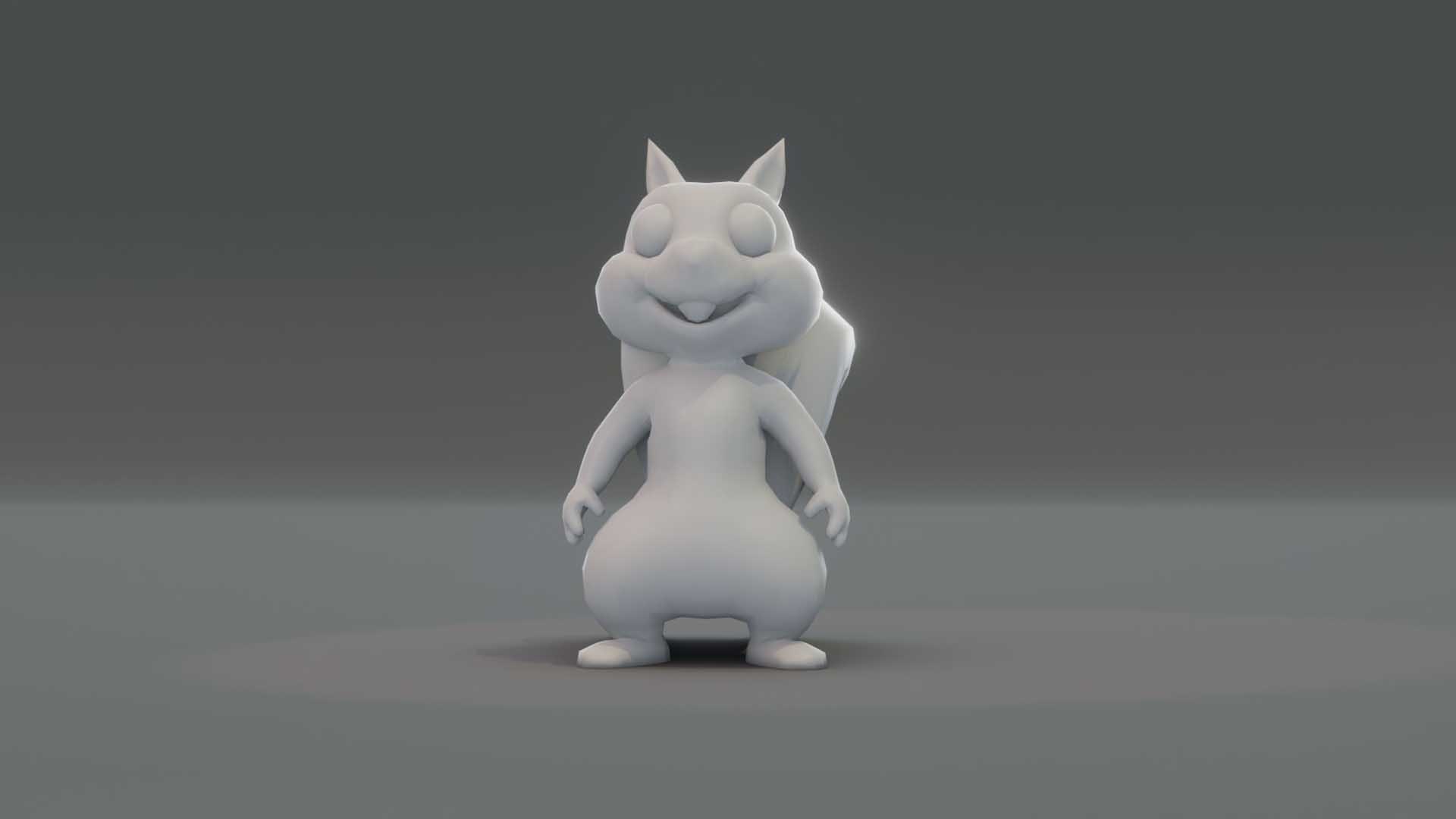 Cartoon Squirrel Animated And Rigged Base Mesh 3D - TurboSquid 2083723