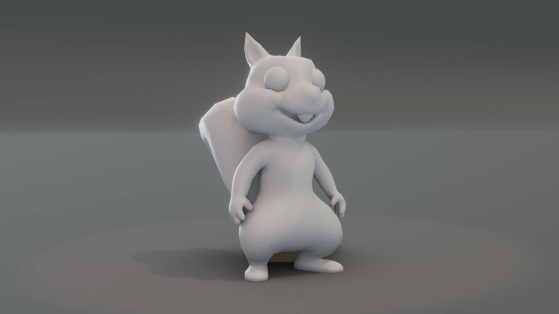 Cartoon Squirrel Animated And Rigged Base Mesh 3D - TurboSquid 2083723
