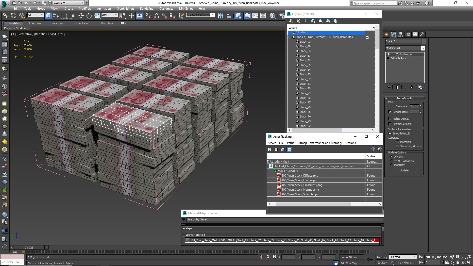 Stacked China Currency 100 Yuan Banknotes 3D Model - TurboSquid 2256160
