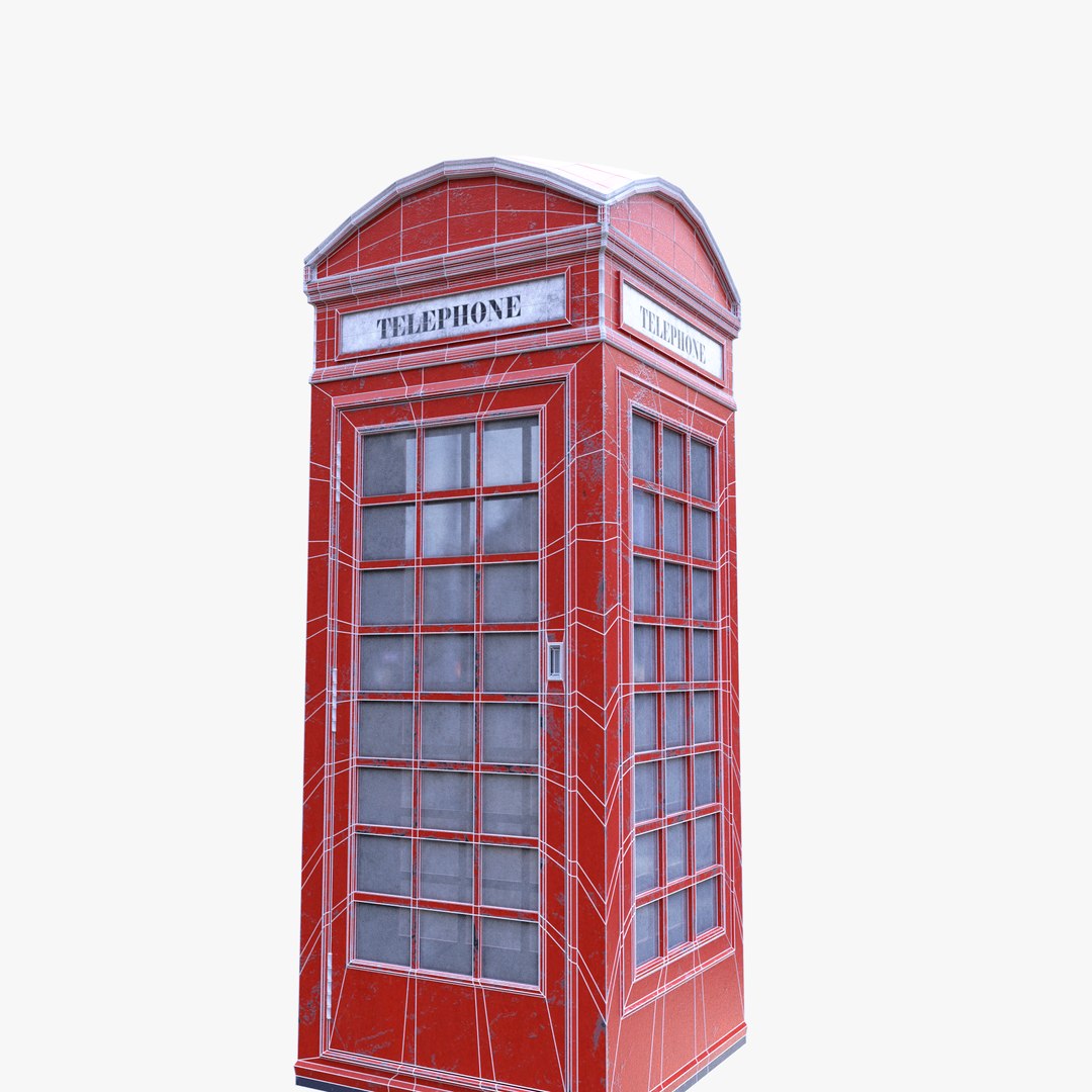 3D Telephone Box Phone Model - TurboSquid 1395235