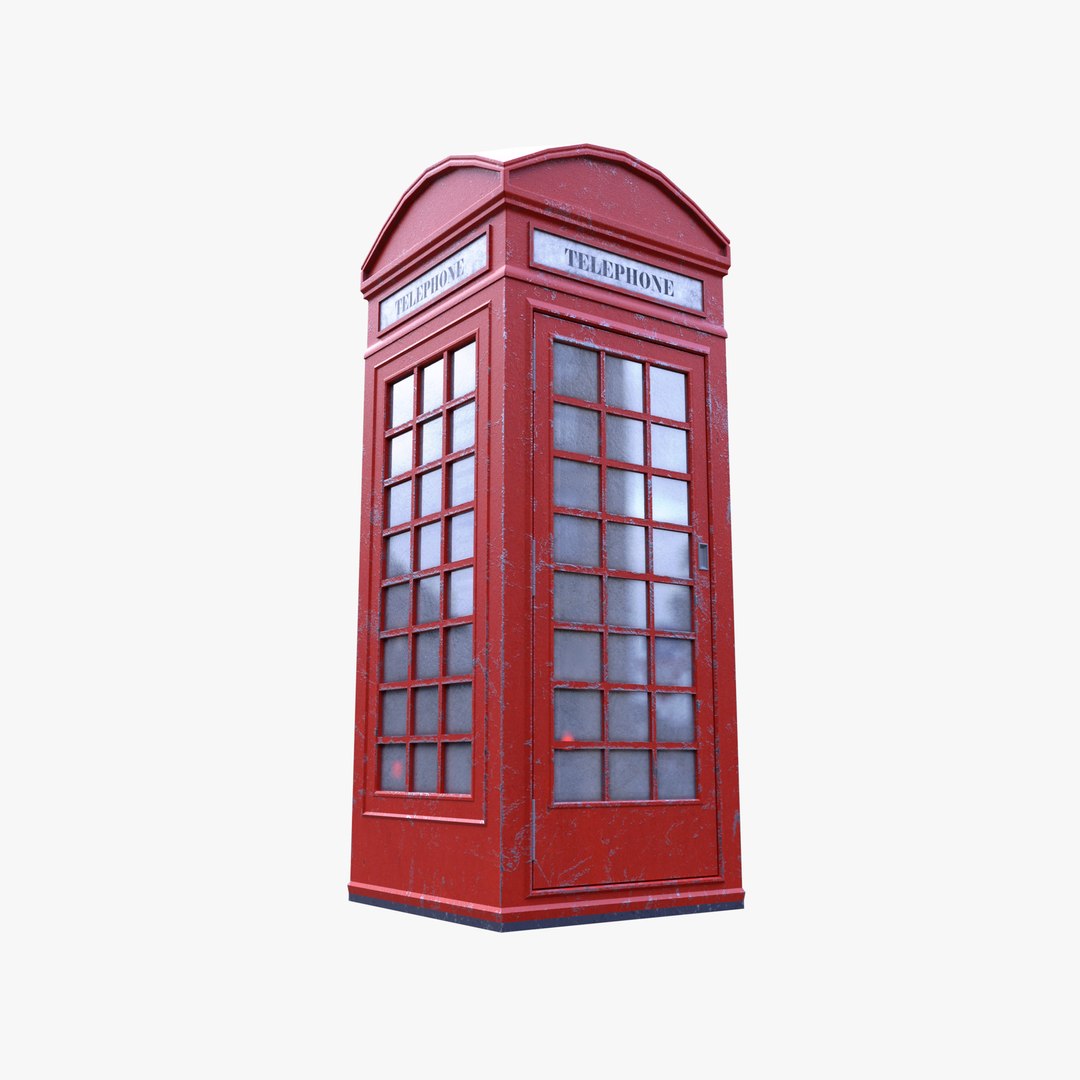 3D Telephone Box Phone Model - TurboSquid 1395235