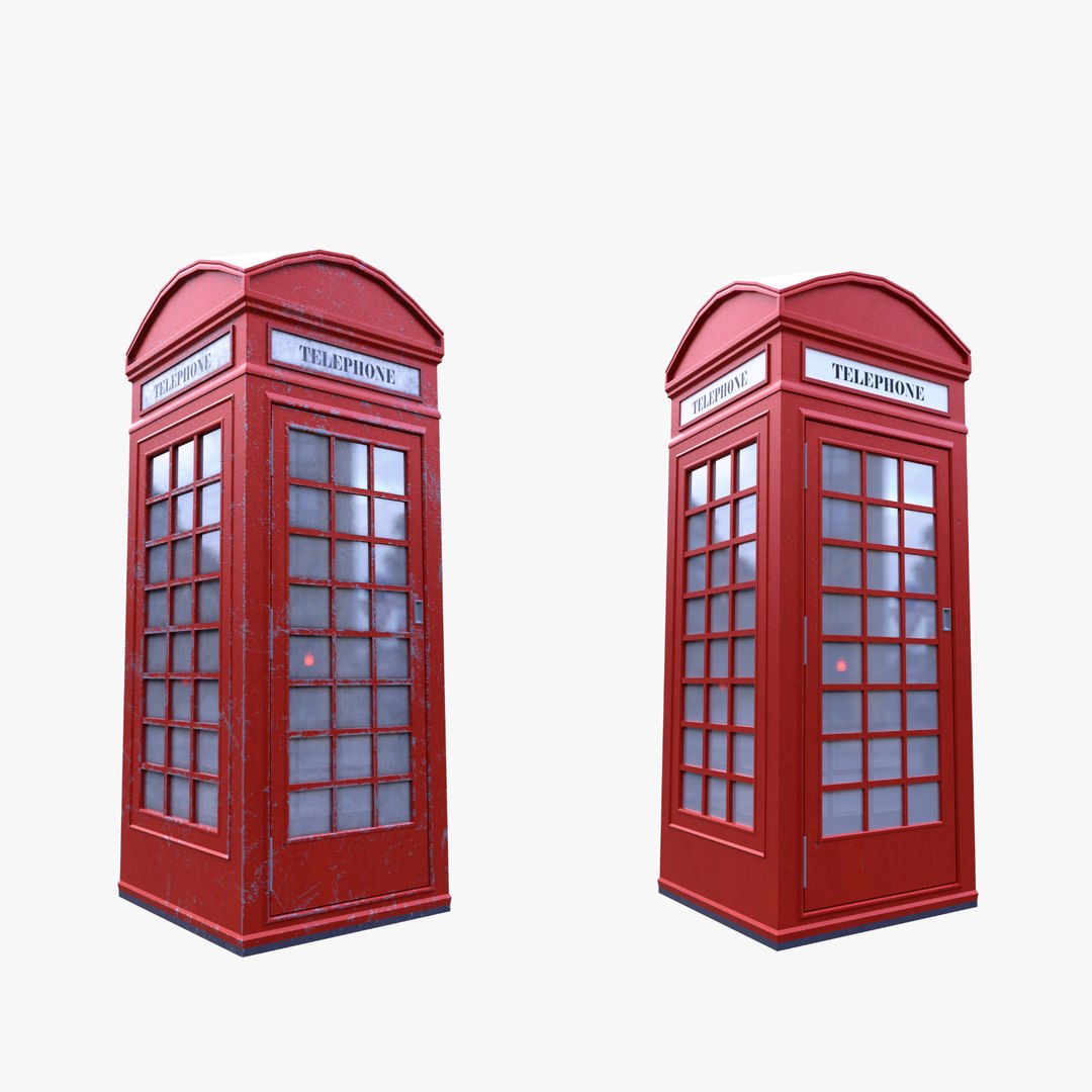 3D Telephone Box Phone Model - TurboSquid 1395235