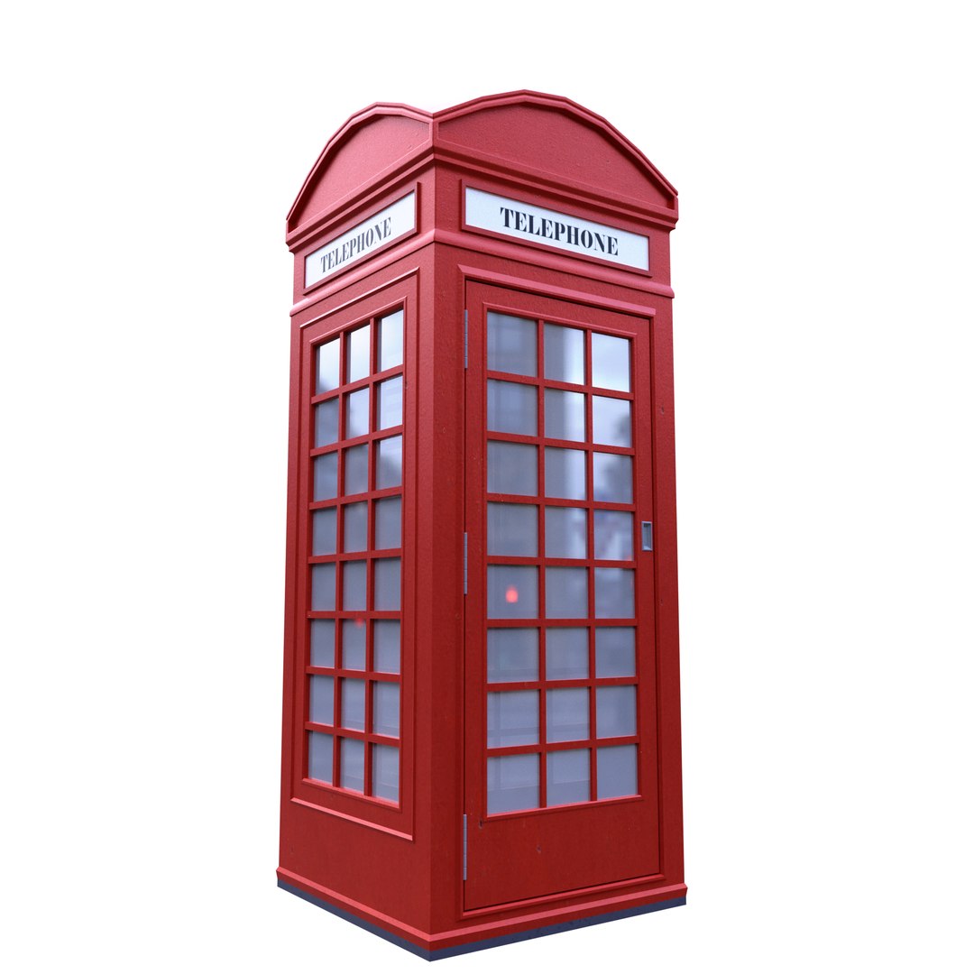 3D Telephone Box Phone Model - TurboSquid 1395235