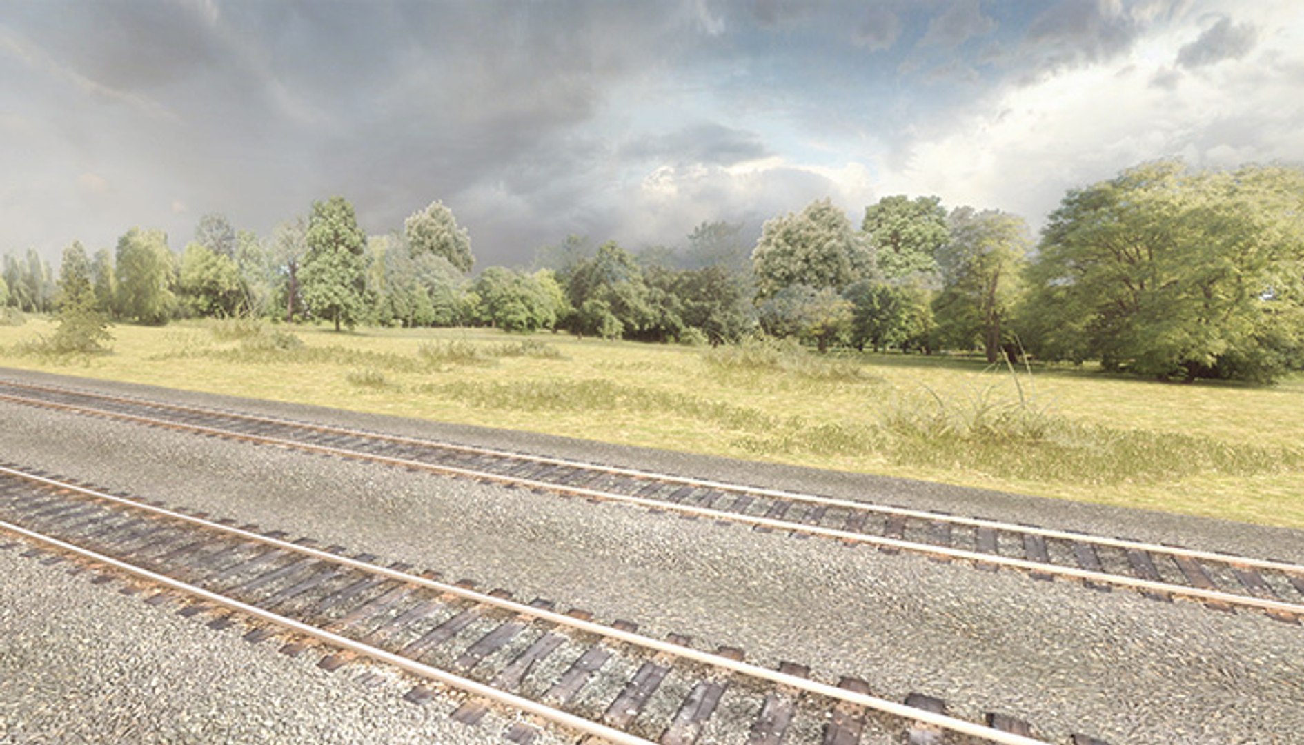 3d Model Of Railway Tracks Pack