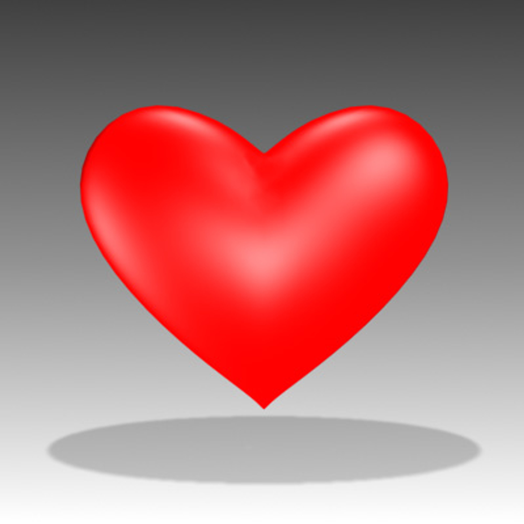 3d model heart symbol