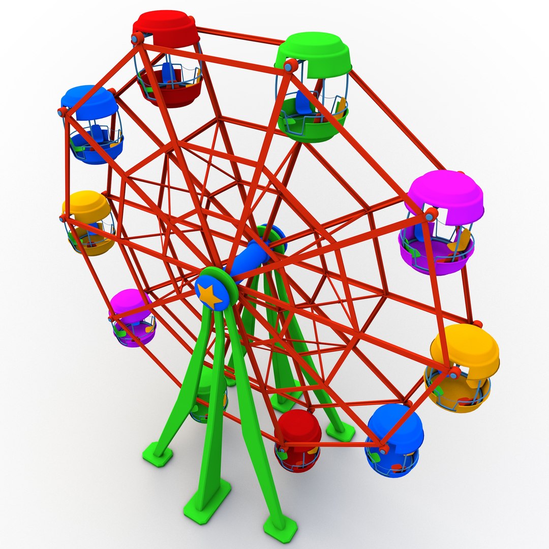 Cartoon Ferris Wheel 3D - TurboSquid 1377827