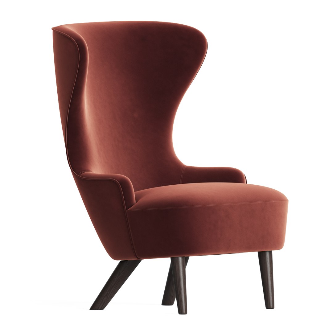 3D Wingback Micro Chair Tom Dixon Model - TurboSquid 1544279