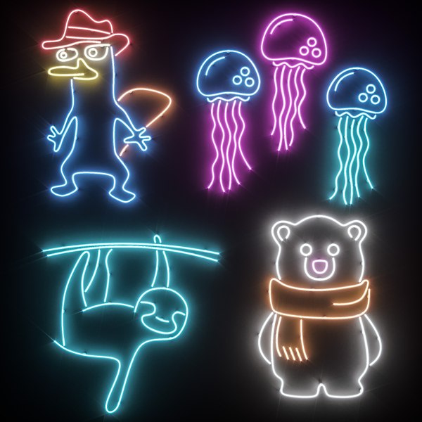 3D Neon Set 20 model - TurboSquid 1965039