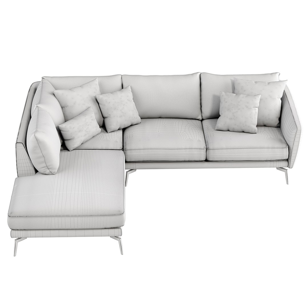 3D Model Bellus Coral Sofa - TurboSquid 2020433