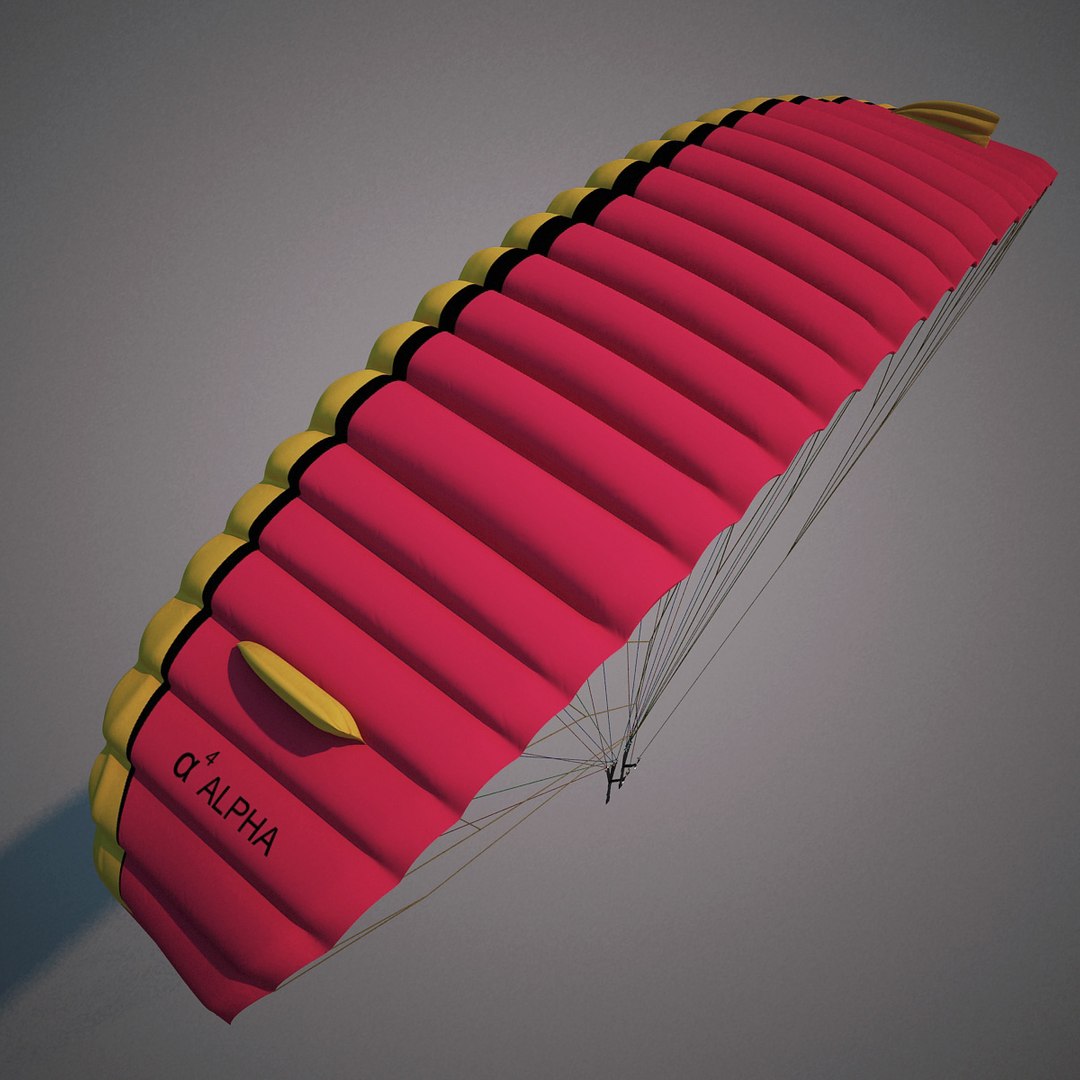 Paragliding Modelled Drop 3d 3ds