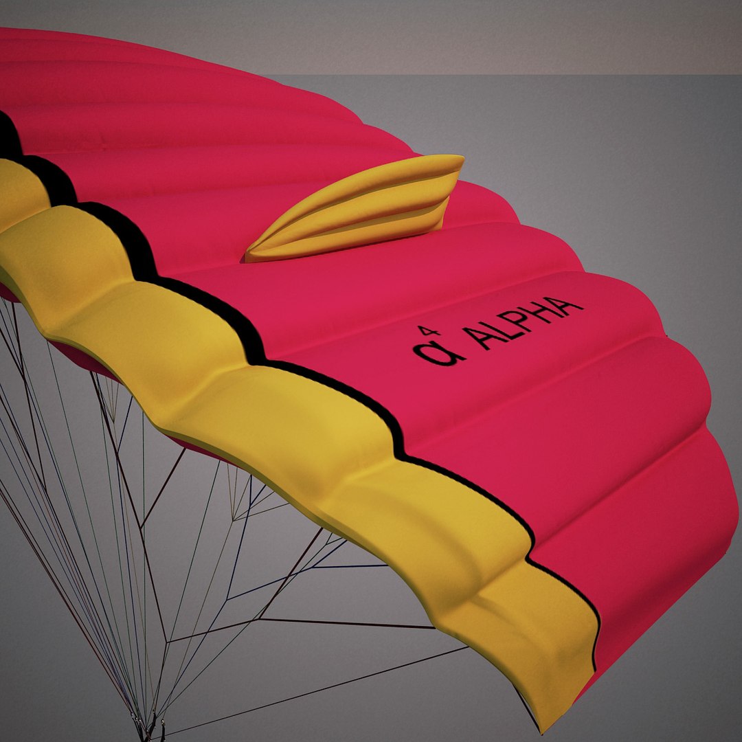 Paragliding Modelled Drop 3d 3ds