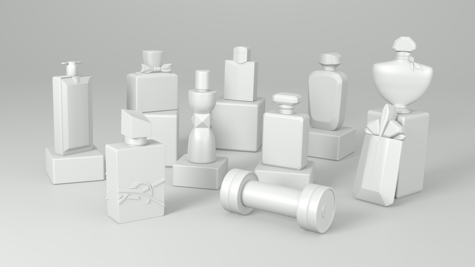 3D Model Perfume Bottles Set - TurboSquid 2073199